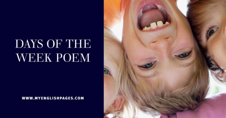 Days Poem - Fun Days Of The Week Poem For Learning English