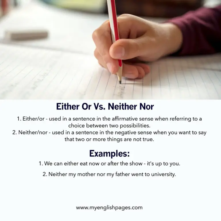 Grammar Lessons: Either Or And Neither Nor - My English Pages