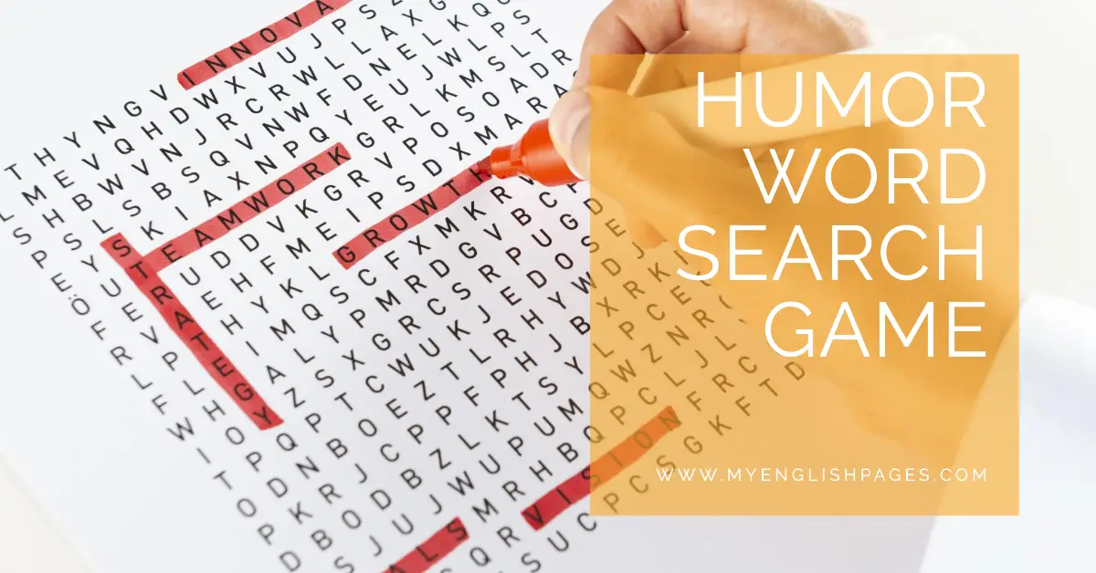 Embedable Humor Word Search Game For English Language Learners
