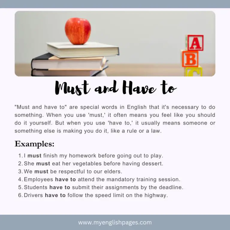 Grammar Lessons: Must And Have To (Easy Explanation With Examples)