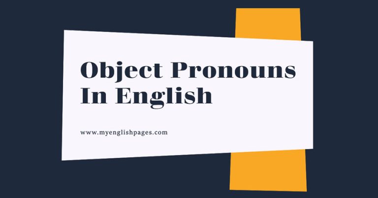 English Grammar: Object Pronouns In English (Easy Grammar Explanation)