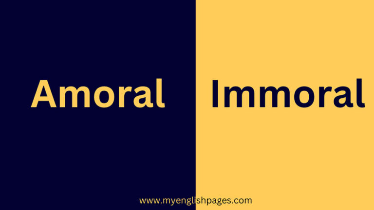 Confused Words: Amoral And Immoral - My English Pages