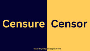 Confused Words: Censure And Censor - My English Pages