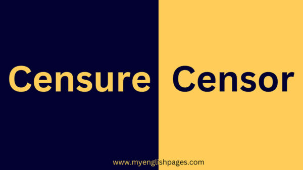 Confused Words: Censure And Censor - My English Pages