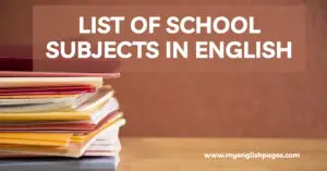 School Subjects In English: Illustrated Subjects And Collocations