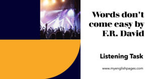 Words Don't Come Easy By F.R. David - Songs And Lyrics