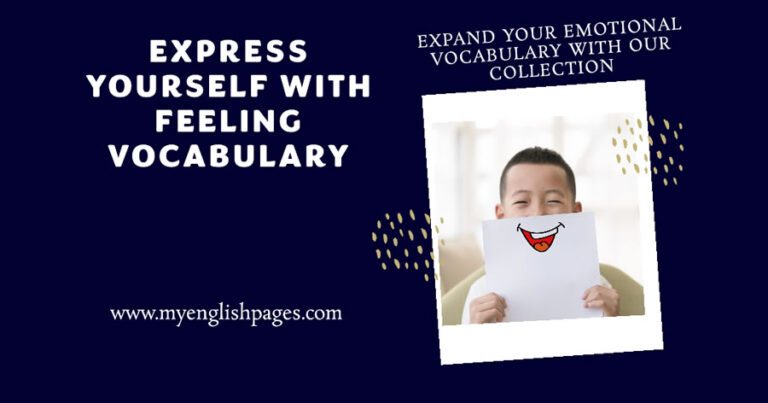 Comprehensive List Of Emotions And Feelings Vocabulary For English ...