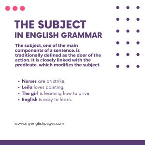 Grammar Lessons: Get Full Insight Of The Subject In English Grammar ...