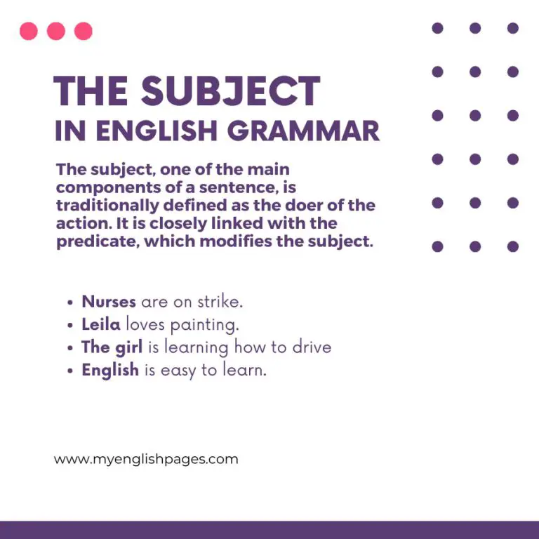 Grammar Lessons: Get Full Insight Of The Subject In English Grammar ...
