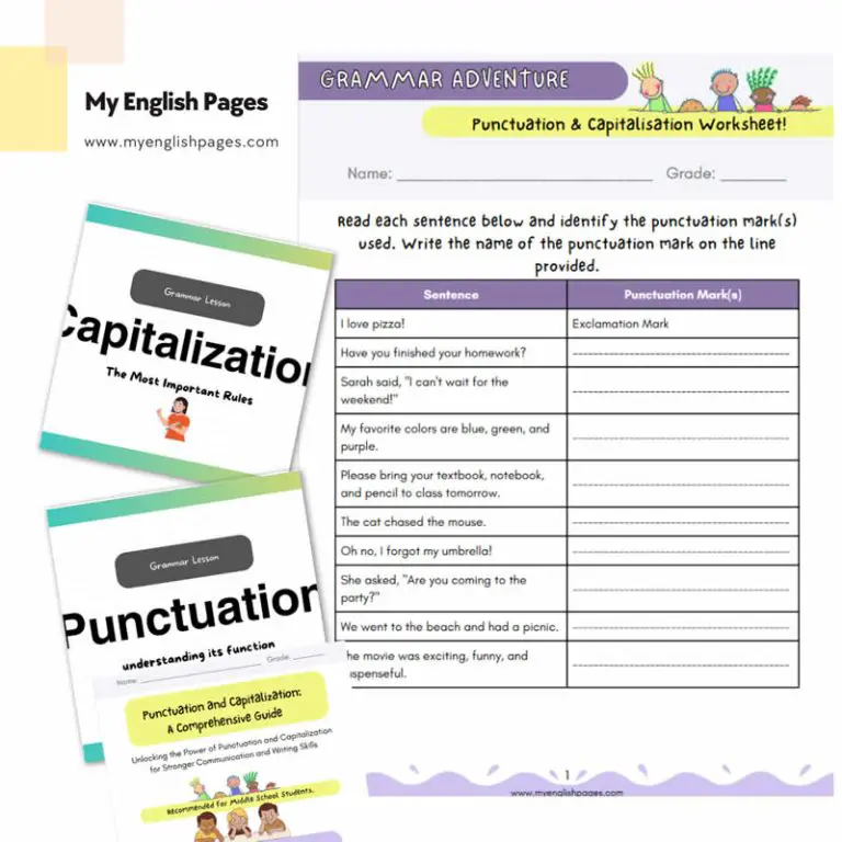 Punctuation Worksheets Bundle: Engaging Resources For Middle School ...