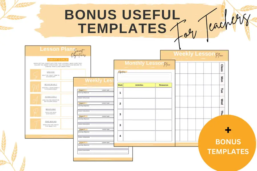 Comprehensive English Lesson Plan Templates With Bonuses - My English Pages