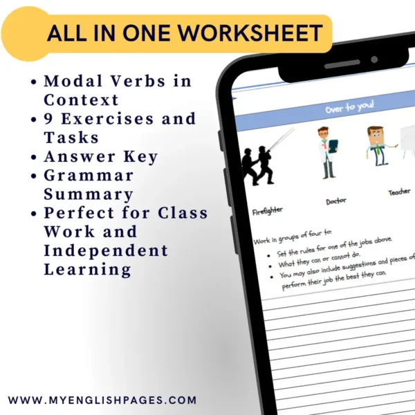 A Comprehensive Downloadable Modal Verbs Worksheet PDF - My English Pages