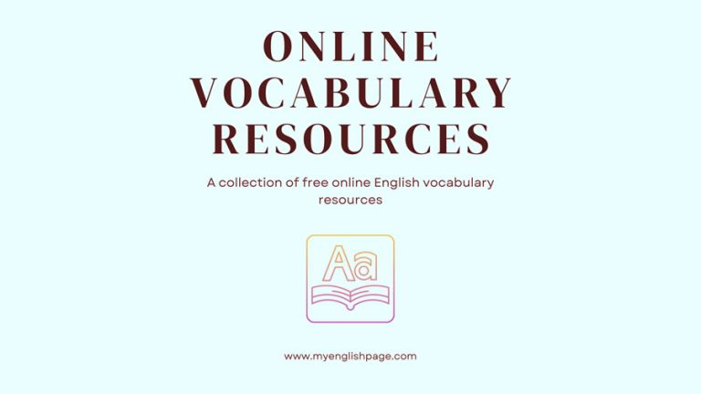 Online English Vocabulary Resources And Lessons - My English Pages