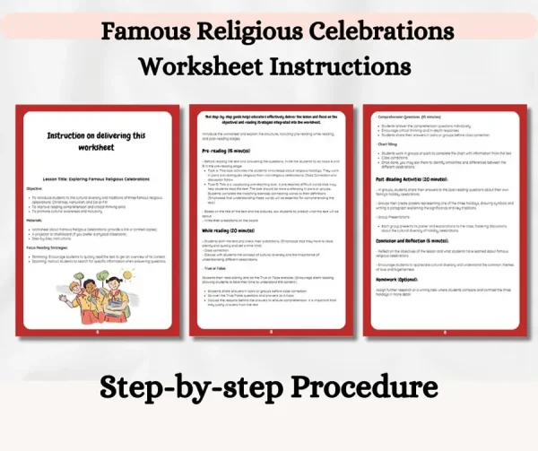 Exploring Religious Festivals: Famous Religious Celebrations Worksheet ...