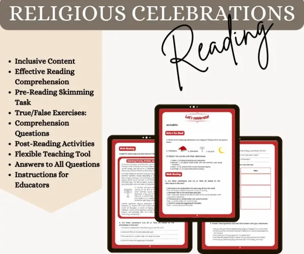 Exploring Religious Festivals: Famous Religious Celebrations Worksheet ...