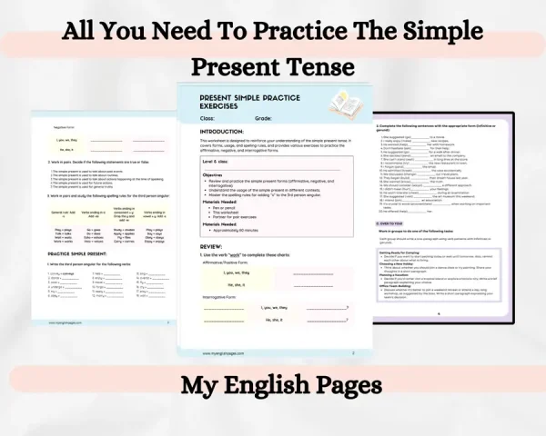 Simple Present Practice Worksheet For Beginners | English Grammar ...