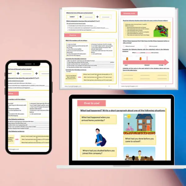 Past Perfect Simple Tense Worksheet (Printable PDF) - My English Pages