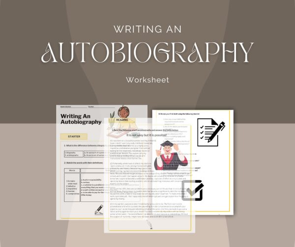 Writing An Autobiography Worksheet (PDF) - My English Pages