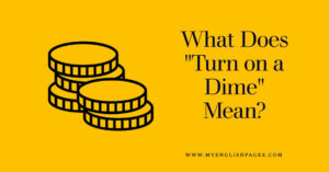 Turn On A Dime: Meaning And Examples