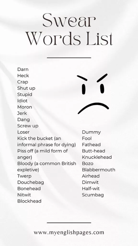 Exploring A List Of 30 Swear Words: Understanding Rude And Offensive ...
