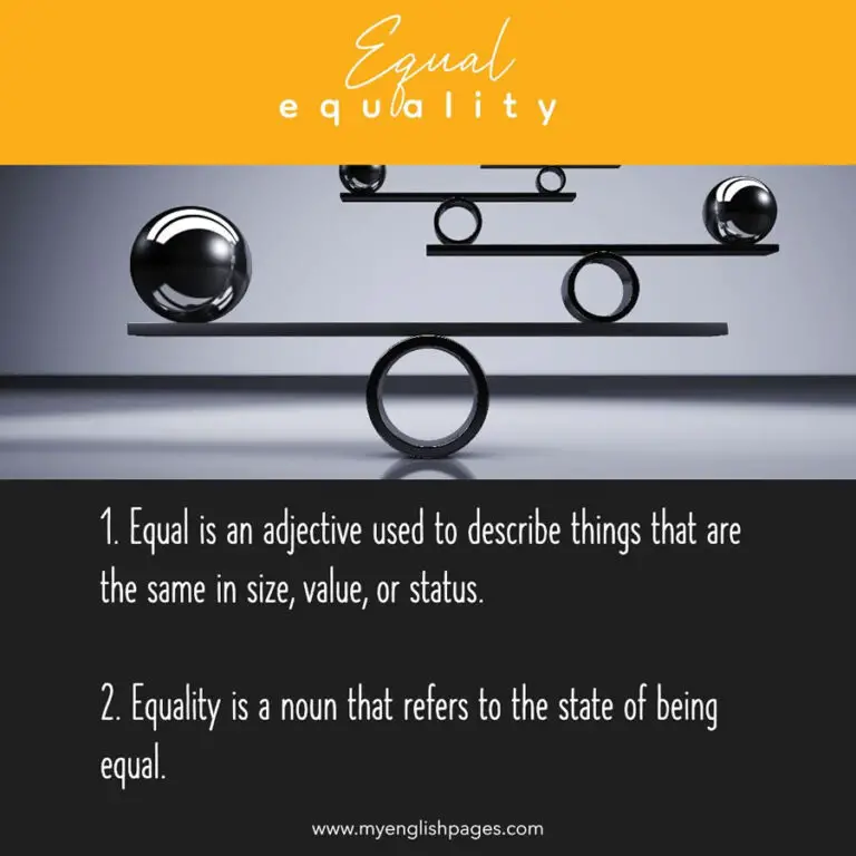 The Difference Between Equal And Equality: A Quick Explanation With ...