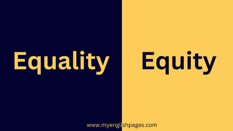 The Difference Between Equity And Equality In English With Examples: A ...