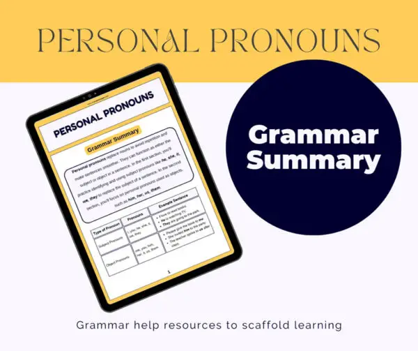 Comprehensive Personal Pronouns Worksheet: Summary & Exercises With ...