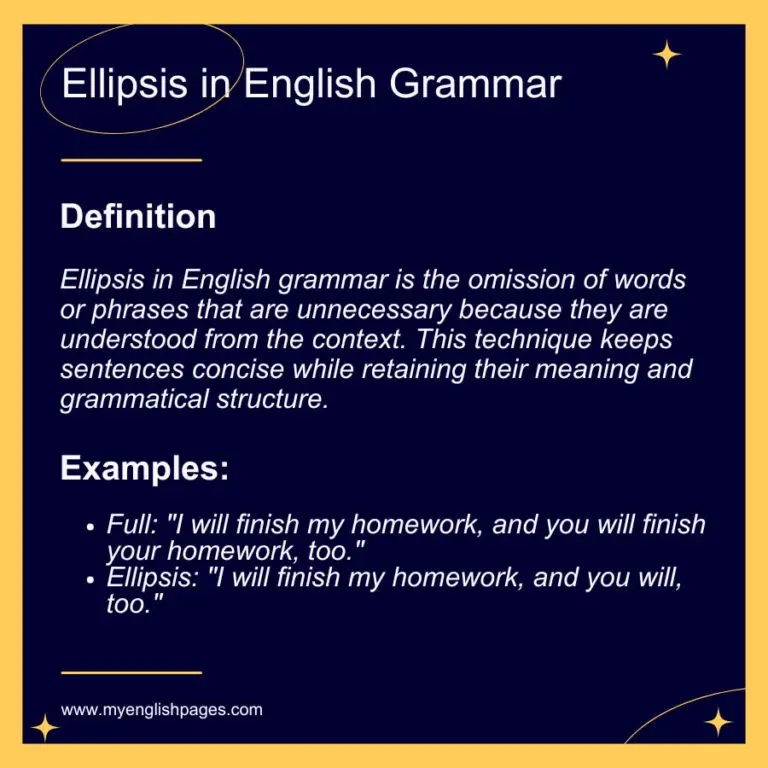 Ellipsis In English Grammar: A Guide To Omission And Conciseness