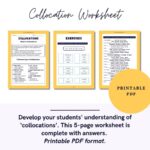 Collocation Worksheet With Answers - PDF Download For ESL/EFL Learners ...
